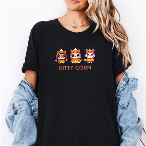 Kawaii Kitty Corn Tshirt Cute Cats Dressed Up In Candy Corn Costumes