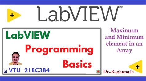 Bec358a Finding The Array Maximum And Array Minimum In Labview Youtube