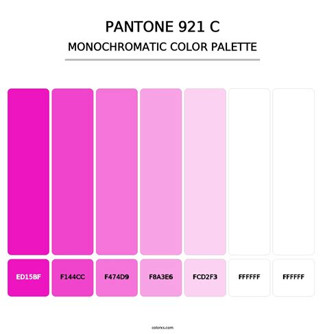 Pantone 921 C Color Palettes
