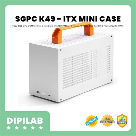 Jual Itx Mini Case Sgpc K49 New K49 Full Size Gpu Compatible 2 Handles Vented Panel