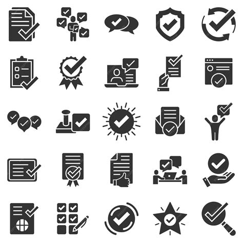 Premium Vector Approve Icon Set In Flat Style Check Mark Vector