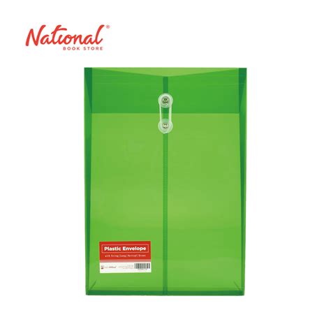 Best Buy Plastic Envelope Vl5 Long Green String Lock Vertical Expandable School And Office Supplies