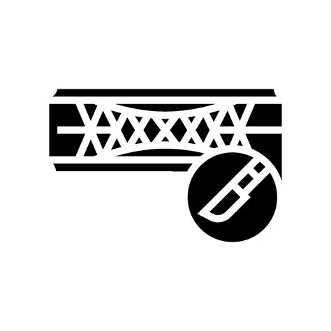 Stent Placement Surgery Hospital Glyph Icon Vector Illustration