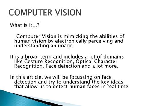 Ppt Computer Vision Face Detection Powerpoint Presentation Id7363315