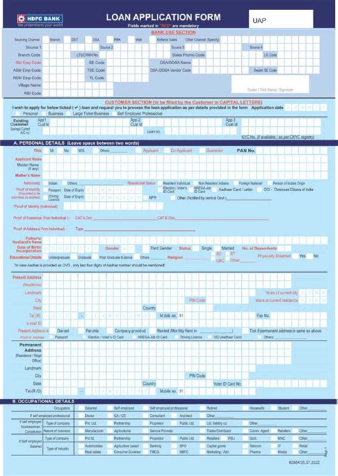 Hdfc Bank Annexure Viii Application Form For Account Opening Using
