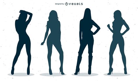 Sexy Model Model Silhouette Pack Vektor Download