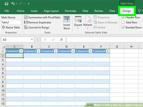 Simple Ways To Add A Row To A Table In Excel Wikihow