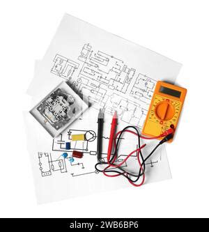 Wiring Diagrams Digital Multimeter And Disassembled Light Switch