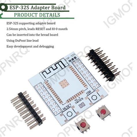 Esp32 Esp Wroom 32 Iot Wifi Wlan Ble Module Esp 32s Adapter Board