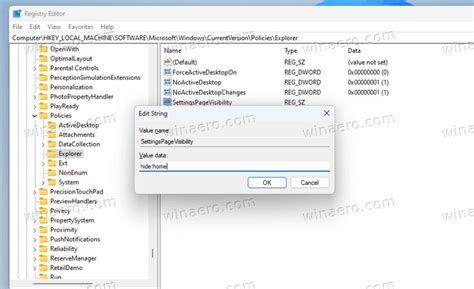 How To Hide Home Page From Settings In Windows
