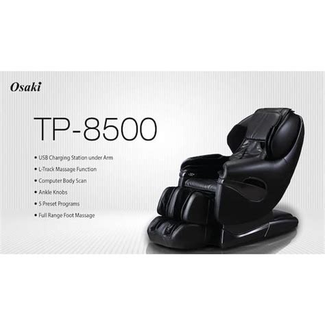 Buy Pro 8500 Series Black Faux Leather Reclining 2d Massage Chair With Zero Gravity Foot And