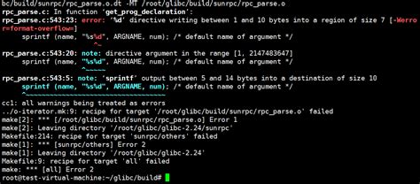 Error Glibc Install Error