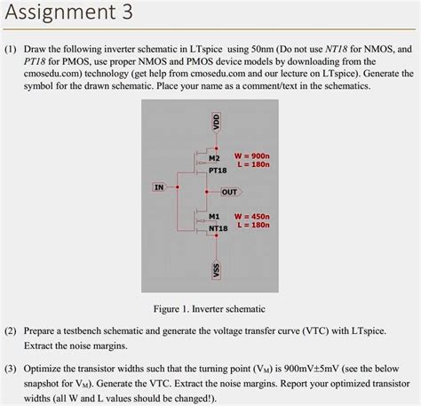 Solved Vlsi Design Assignment 3 1 Draw The Following Inverter