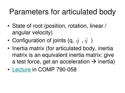 Ppt Motion Synthesis For Articulated Human Bodies Powerpoint