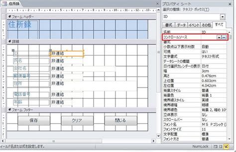 Access フォーム データシートの表示 Shelbys1ji