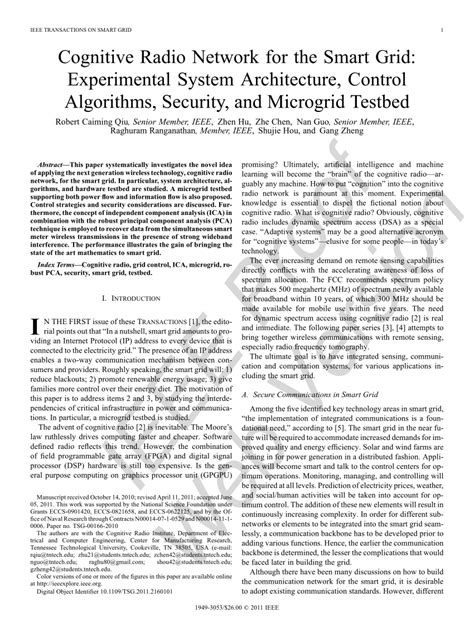 Pdf Cognitive Radio Network For The Smart Grid Experimental System Architecture Control