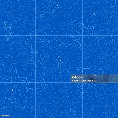 Sea Depth Topographic Map Contour In Lines And Contours Stock Illustration Download Image Now