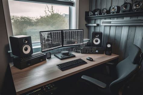 Gen Z Essential Workplace Setup Including Multi Monitor Desktop Computer Ergonomic Keyboard