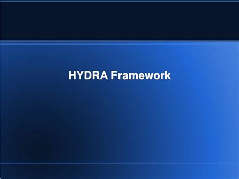 Ppt Hydra Framework Setup Program Compilation Event Structure Data