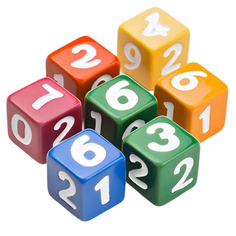 Vibrant Number Cubes For Teaching Counting And Number Recognition