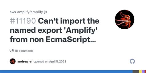 Cant Import The Named Export Amplify From Non Ecmascript Module