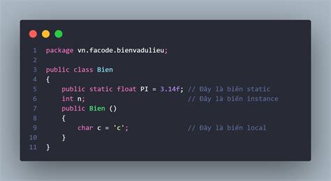 Facode Ngôn Ngữ Java Biến Trong Java Năm 2022 Share4happy