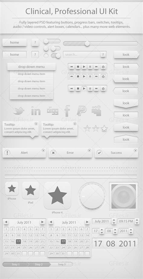 مجموعه المانهای طراحی Ui موبایل