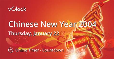 When Is Chinese New Year 2004 Countdown Timer Online Vclock