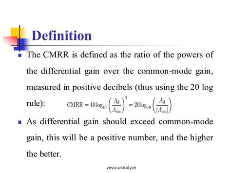 Define Cmrr Of An Operational Amplifier