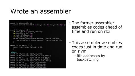 Creating A Language Using Only Assembly Language Speaker Deck