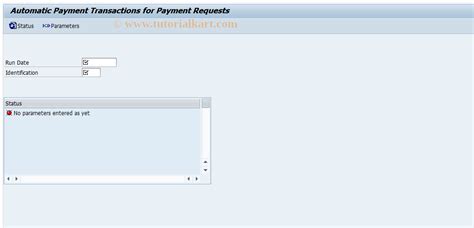 F SAP Tcode Parameters For Payment Of PRequest F SAP Tcode Parameters For Payment Of PRequest