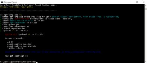 Ignite New App Does Not Work Issue Infinitered Ignite GitHub