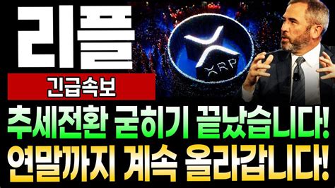리플 전망 리플 추세전환 굳히기 끝났습니다 연말 30달러까지 계속 올라갑니다 리플 리플전망 리플소송 Youtube