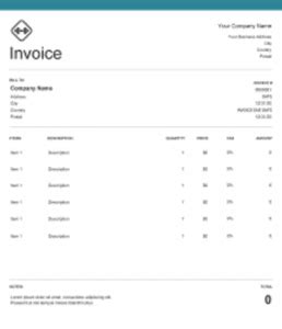 Sole Trader Invoice Template Billed Free Download