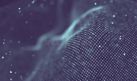 Data Technology Abstract Futuristic Illustration Low Poly Shape With Connecting Dots And Lines