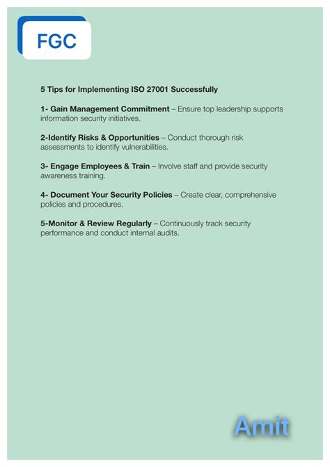 Iso27001 Informationsecurity Riskmanagement Dataprotection… Amit Kumar