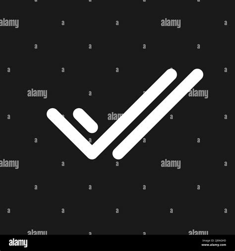 Two Checkmarks Dark Mode Glyph Ui Icon Stock Vector Image And Art Alamy
