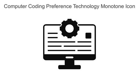 computer coding preference technology monotone icon in powerpoint pptx
