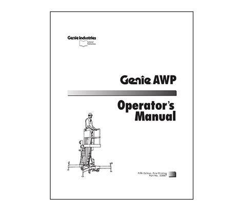 Genie Operators Manuals For Aerial Lifts Conger Industries