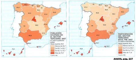 Geografía Población Ocupada En El Sector Terciario 2007