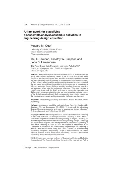 Pdf A Framework For Classifying Disassembleanalyseassemble