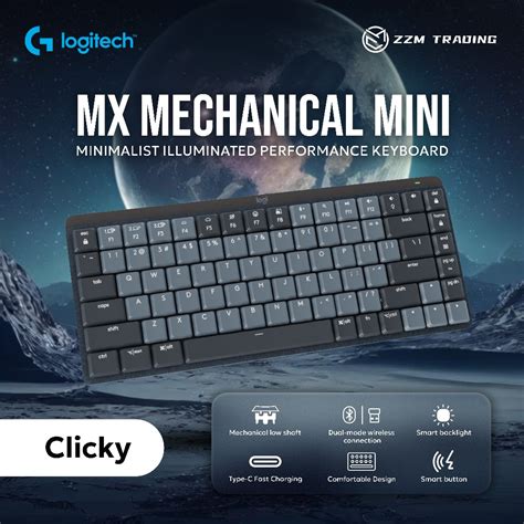 Logitech Mx Mechanical Mini Simple Backlit High Performance Keyboard Easy Switch Mechanical