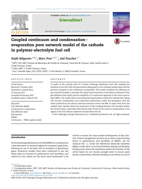 Pdf Coupled Continuum And Condensationevaporation Pore Network Model