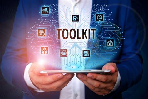 Handwriting Text Writing Toolkit Concept Meaning Set Of Tools Kept In A Bag Or Box And Used For