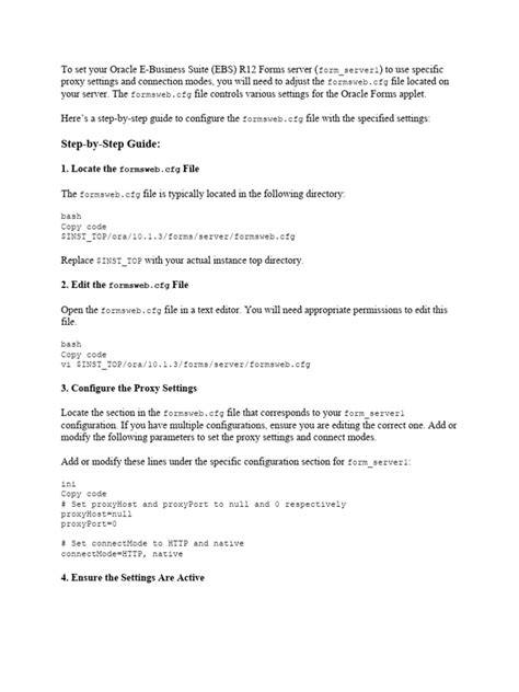 Setting Form Server Configs Pdf Proxy Server Java Programming