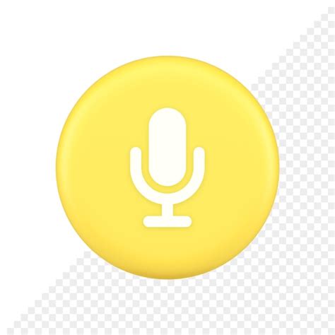 Premium Psd Microphone Voice Sound Recording Broadcasting Button Web App Media Communication