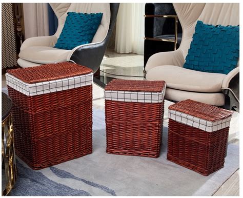 Кошница за съхранение на мръсни дрехи ратанова кошница допълнителна