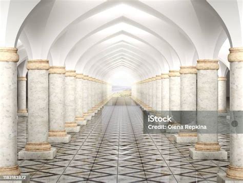 기둥과 아치형 천장 3d 일러스트 3d 렌더링 홀 궁전에 대한 스톡 사진 및 기타 이미지 궁전 기둥 건축적 특징 배경 주제 Istock
