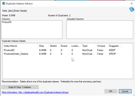 Optimize Sql Server By Removing Duplicate Indexes