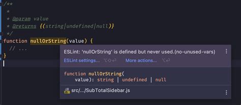 Jsdoc Javascript Documentation Returns Null Or Type Stack Overflow